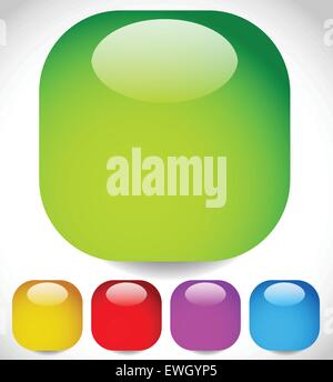 Blank rounded squares. Various colors included. Vector Stock Vector ...
