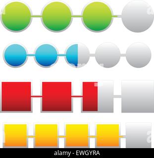 Loading, progress bars, indicators. Levels from low to high. editable vector Stock Vector Image ...