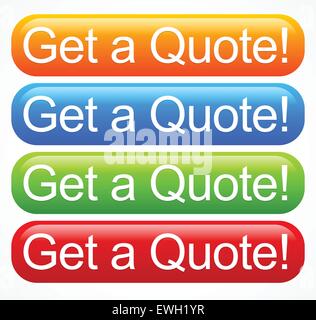 free quote button. rounded sign isolated on white background Stock ...