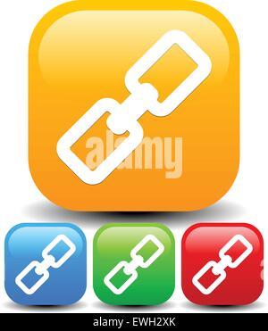 Chain icons. Linked shapes vector. Metal connection symbol. Outline ...