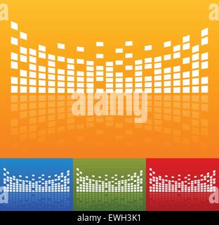 Party Background - Multicolor Graphic Equalizer and Loudspeaker on Blue ...