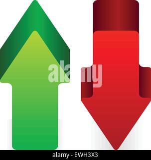 Increase and decrease arrows sign. Rising and falling arrow icon ...