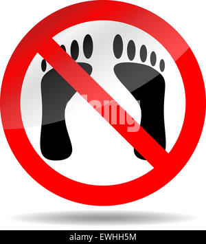 do not walk. no barefoot sign. do not step here symbol. do not stand ...