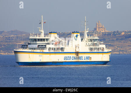 Gozo Channel Line passenger ferry crossing between Mgarr, Gozo and ...
