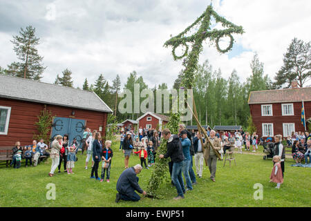 Swedish maypole dance Stock Photo - Alamy