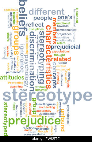 Background concept wordcloud illustration of stereotype glowing light ...