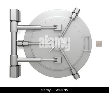 Metal Bank Vault Wheel Isolated on White Background Stock Photo - Alamy