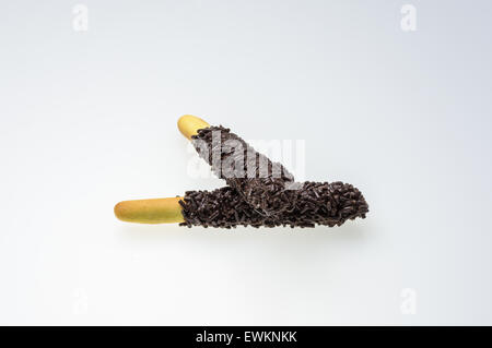 Sweet bread sticks Chocolate isolated on White Background Stock Photo ...
