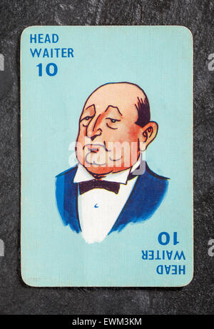 Waiter Card from a pack of vintage Menuette Playing Cards Stock Photo ...