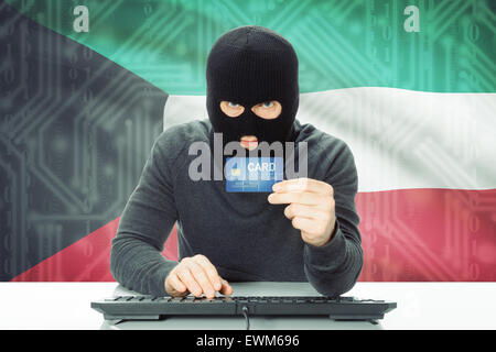 Cybercrime concept with flag - Kuwait Stock Photo - Alamy
