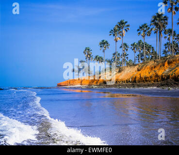 Fajara beach and laterite cliff, Gambia, West Africa Stock Photo - Alamy