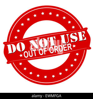Stamp with text faulty do not use inside, illustration Stock Photo - Alamy