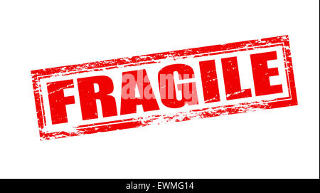Rubber stamp with word fragile inside, illustration Stock Photo - Alamy