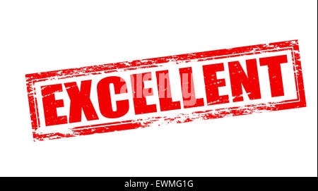 Rubber stamp with word excellent inside, vector illustration Stock ...