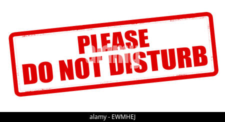 Stamp with text do not disturb inside, illustration Stock Photo - Alamy