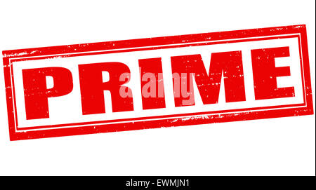 Stamp with word prime inside, illustration Stock Photo - Alamy