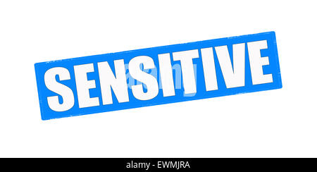 Stamp with word sensitive inside, illustration Stock Photo - Alamy