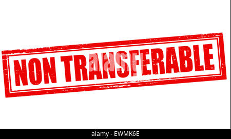 Stamp with text is non transferable inside, illustration Stock Photo ...