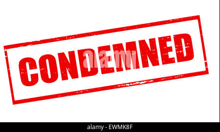 Rubber stamp with word condemned inside, vector illustration Stock ...