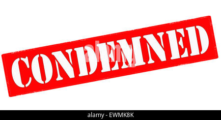 Rubber stamp with word condemned inside, vector illustration Stock ...
