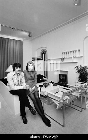 Sandie Shaw with her husband Jeff Banks. 13th September 1969 Stock ...
