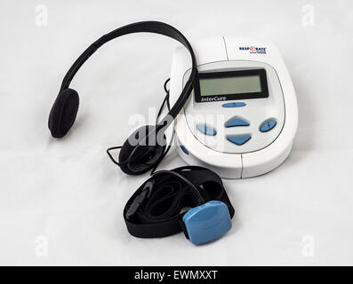 Resperate machine. A breath control device for lowering blood pressure ...