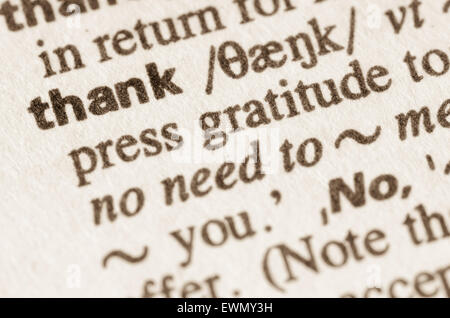Close up of Thank You Word , Thanks Concept Idea Stock Photo - Alamy