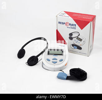 Resperate machine. A breath control device for lowering blood pressure ...