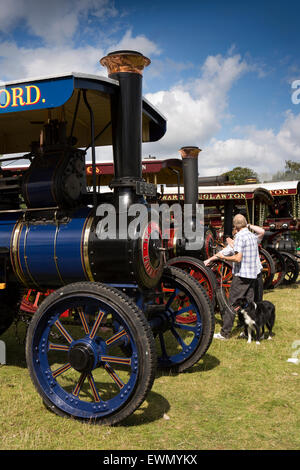 Traction engines at Astle Park Chelford Cheshire UK at steam rally held ...