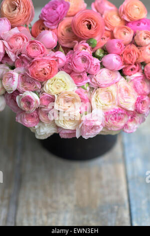 Bouquet of multi-colored ranunculus Stock Photo - Alamy