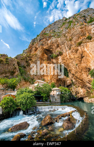 Small village Blagaj on Buna spring Stock Photo - Alamy