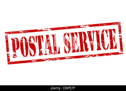 Rubber stamp with text postal service inside, vector illustration Stock ...