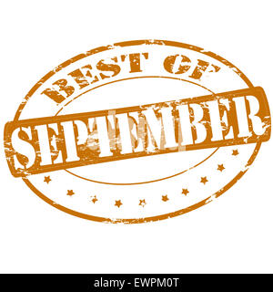 Rubber stamp with text best of September inside, illustration Stock ...