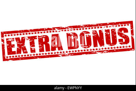 Rubber stamp with text extra bonus inside, vector illustration Stock ...
