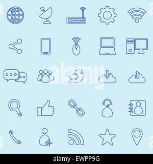 Network analysis vector line icons set. Network, Analysis, Topology ...