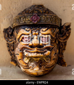 The face of a Giant Demon Guard .Head shot of Giant statue, Bangkok ...