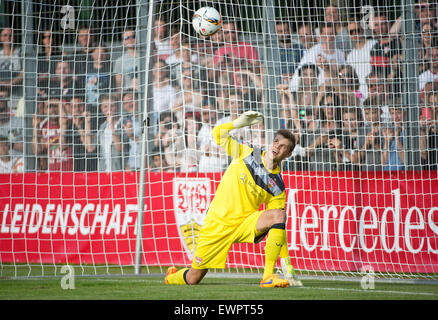 Stuttgart's new goalkeeper Mitchell Langerak in action during a ...