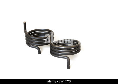 Couple of torsional springs, mechanical componets isolated Stock Photo ...