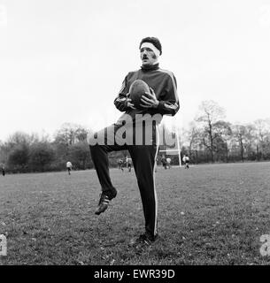Welsh Rugby Team, Training Session, 8th November 1973. Glyn Shaw (right ...