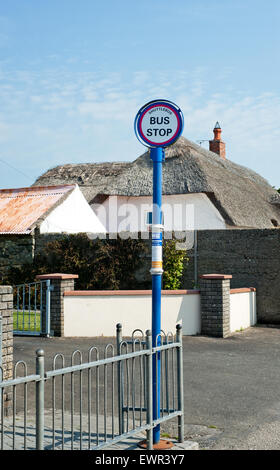 Kilmore Quay village, Ireland, Bus stop sign Stock Photo - Alamy