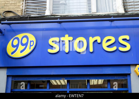 A close-up view of 99P store in Harlesden, London Stock Photo - Alamy