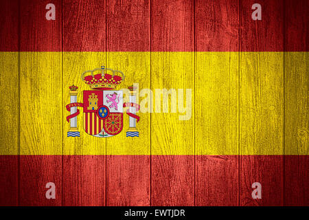 Flag of Spain. Wooden boards. Background texture Stock Photo - Alamy