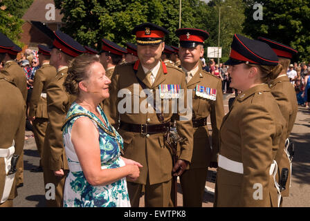 Mayor of Whitehill & Bordon, Sally Pond, speaking at the ceremony for ...