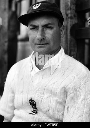 A portrait of English cricketer Don Kenyon. 30th June 1967 Stock Photo ...