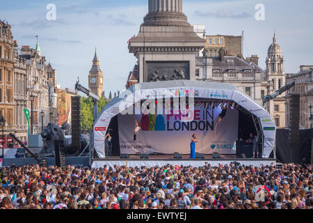 Trafalgar Square during Pride in London 2015 Stock Photo - Alamy