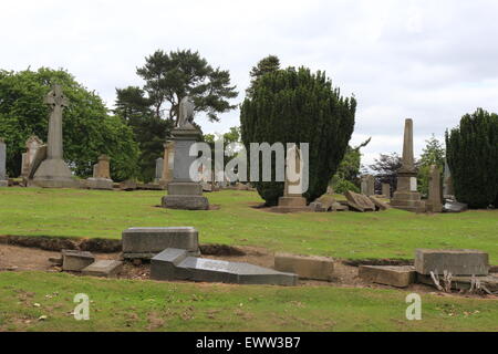headstones at the eastern cemetery, dundee Stock Photo - Alamy