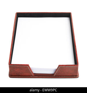 Red leather paper holder box Stock Photo - Alamy