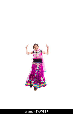 1 indian kid girl Jumping fun Stock Photo - Alamy