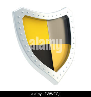 Shield divided in four sectors Stock Photo - Alamy
