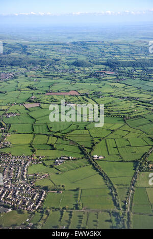 Aerial view of Wrington, Bristol, North Somerset and countryside UK ...